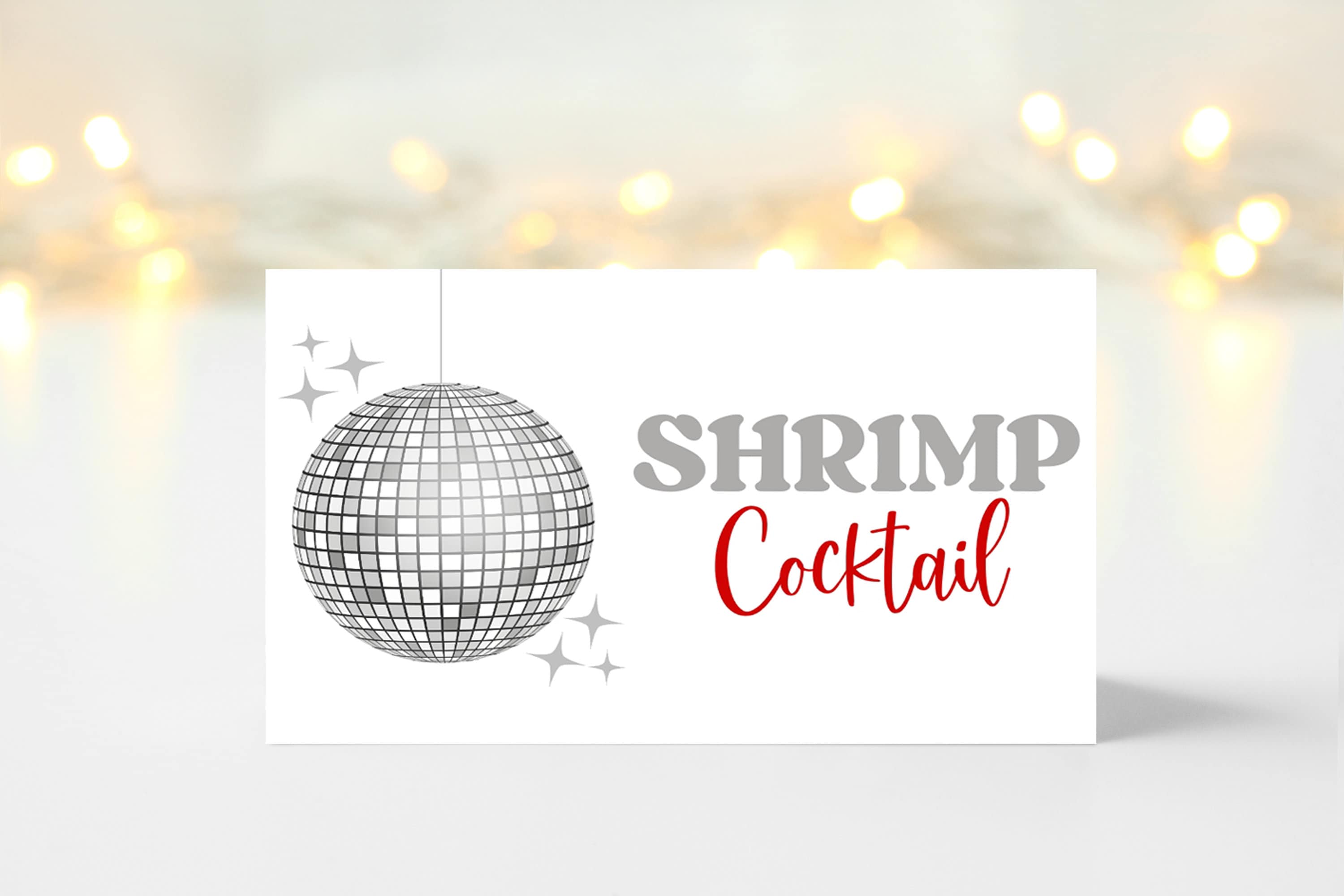 EDITABLE Silver Disco Ball Place Cards | Disco Party Table Tents ...