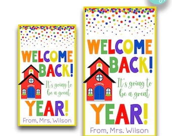 PRINTED Back to School Treat Bag Tags | Welcome Back to School Kid's ...