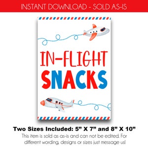 INSTANT DOWNLOAD | Airplane Birthday Party Sign Bundle | Party Fueling ...