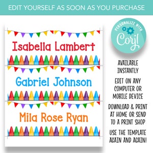 Editable Student Desk Labels | Back to School Student Name Labels ...