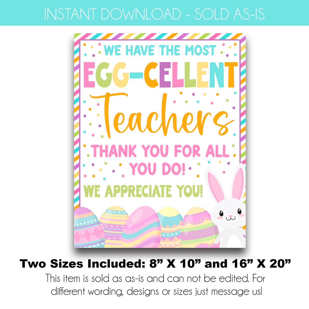 INSTANT DOWNLOAD | We Have the Most Egg-cellent Teachers Easter ...