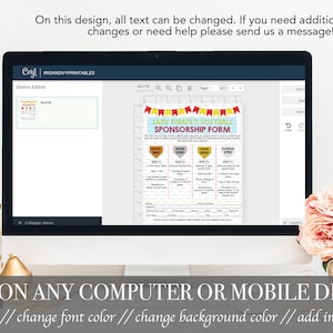 EDITABLE Softball Sponsorship Form | Softball Membership Form | School Softball Sponsorship Sign ...