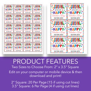 EDITABLE Squish Toy Valentine Tags | Squising You a Happy Valentine's ...