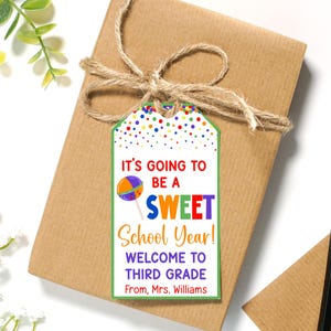 EDITABLE Bright It's Going to Be A Sweet School Year Treat Bag Tags ...
