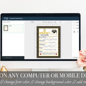 EDITABLE Black & Gold 911 Dispatcher's Survival Kit Tag | 911 Operator ...