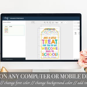 EDITABLE Pastel Just a Little Treat for You to Say Welcome Back to ...