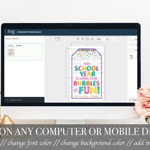 EDITABLE Pastel This Year is Going to Be Bubbles of Fun Back to School ...