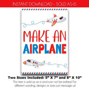 INSTANT DOWNLOAD | Airplane Birthday Party Sign Bundle | Party Fueling ...