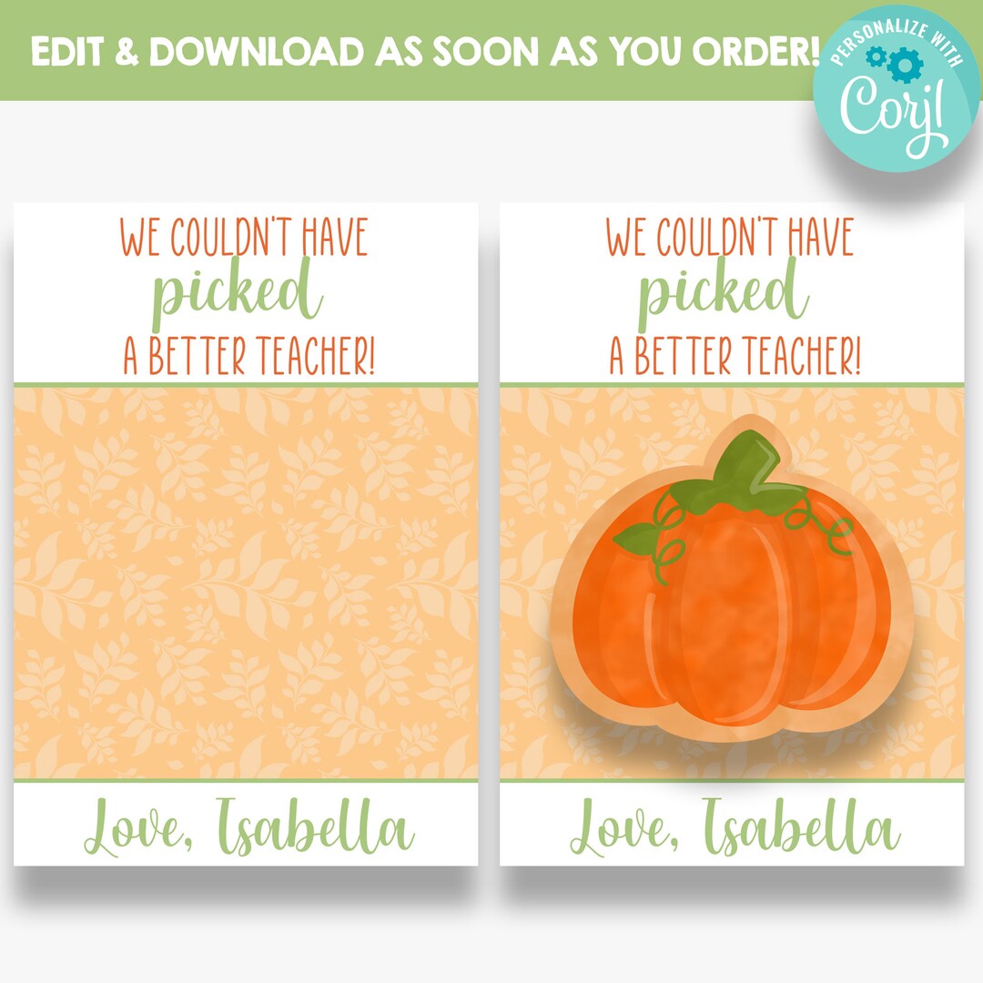 EDITABLE Teacher Thanksgiving Cookie Card | We Couldn't Have Picked a ...