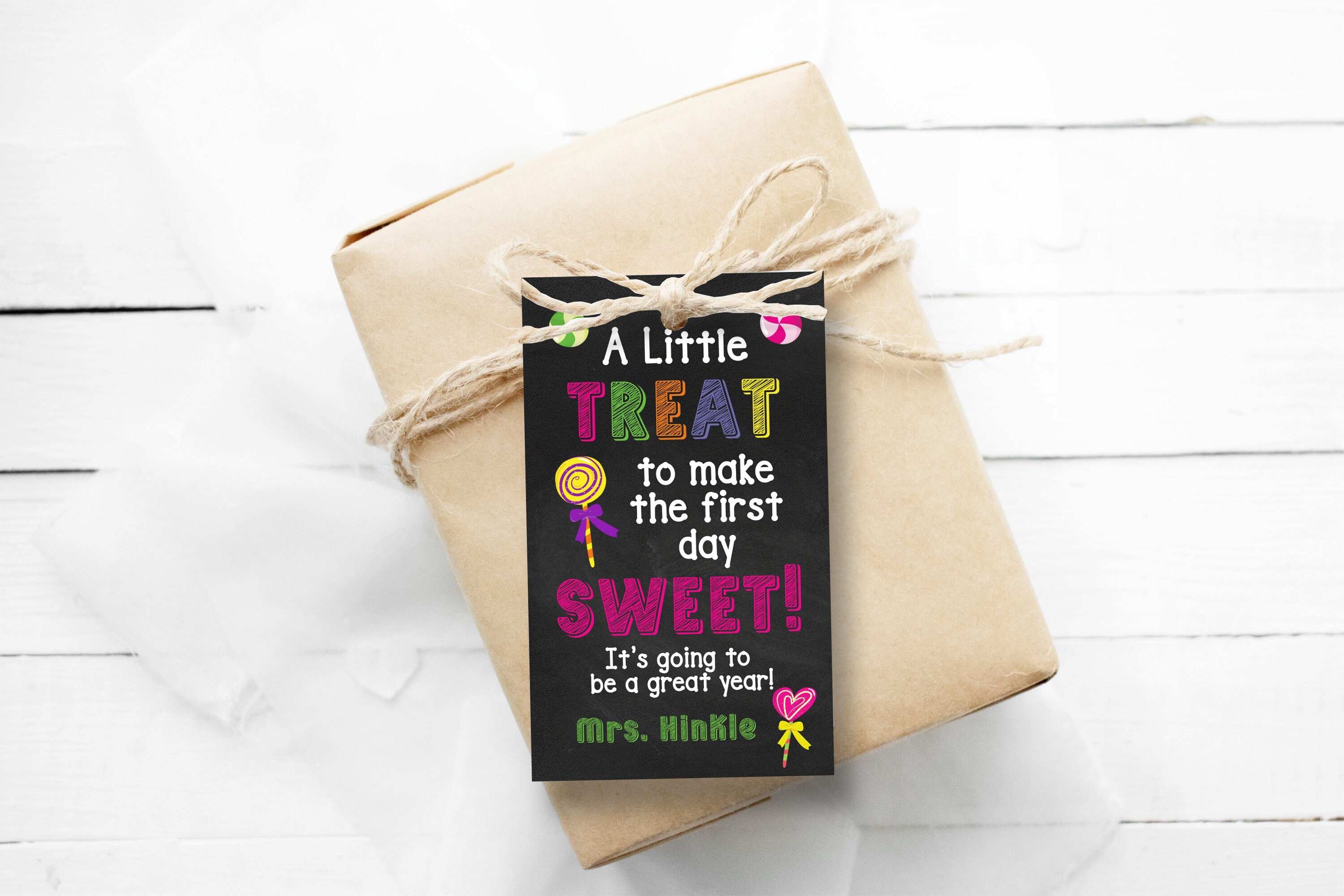 Editable Chalk Background Sweet Treat Welcome Back to School - Etsy