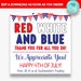 EDITABLE Red White and Blue Thank You for All You Do Gift Tags Fourth ...