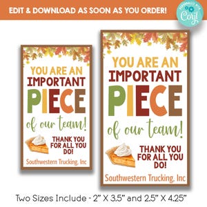 EDITABLE Any Way You Slice It We Are Grateful for You Thanksgiving Pie ...