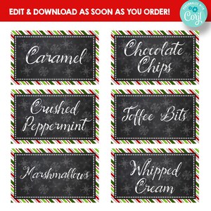 EDITABLE Christmas Table Tents | Chalk Christmas Place Cards ...