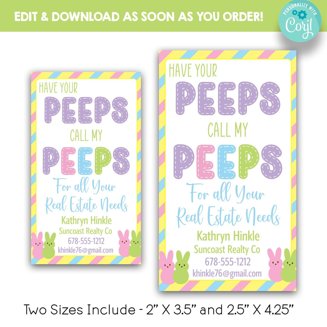 EDITABLE Have Your Peeps Call My Peeps for All Your Real Estate Needs ...