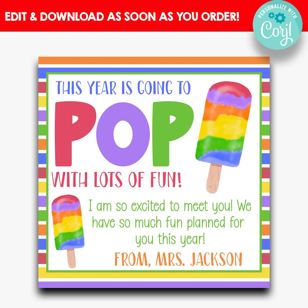 EDITABLE This Year is Going to Pop With Lots of Fun Back to School ...