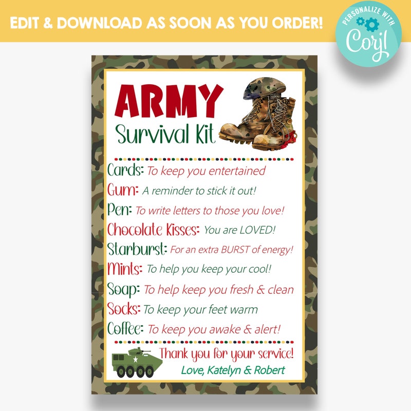 Care Package Printable - Etsy