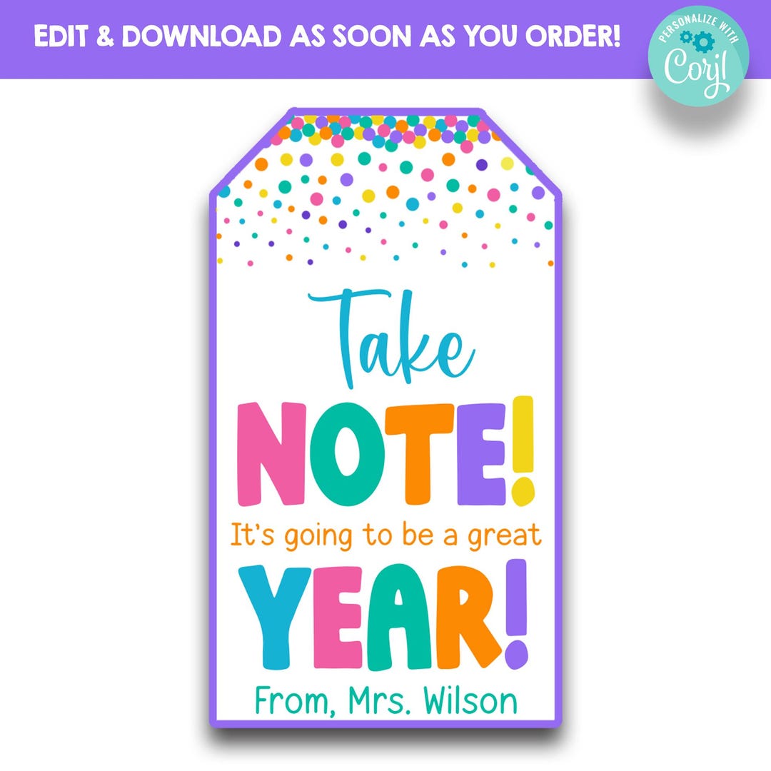EDITABLE Pastel Take Note It's Going to Be a Great Year Back to School ...
