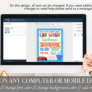 EDITABLE Car Wash Fundraiser Flyer | Printable Car Wash Fundraiser Sign ...