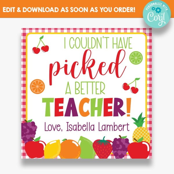 Couldnt Have Picked a Better Teacher Thank You - Etsy