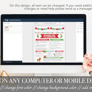 EDITABLE PTO School Newsletter | December PTA Newsletter Template ...