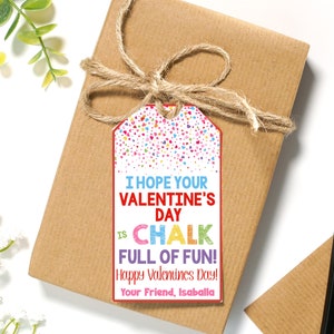 EDITABLE I Hope Your Valentine's Day is Chalk Full of Fun Valentine's ...