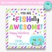 EDITABLE Goldfish Valentine Favor Tags | You Are O-fish-ally Awesome ...