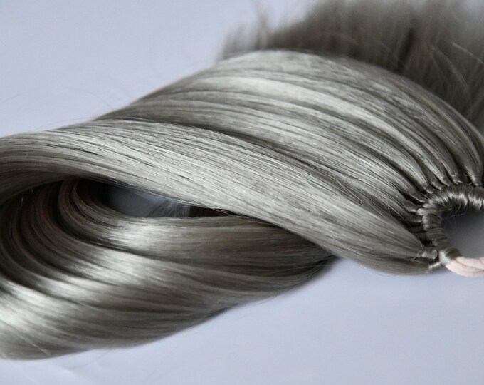 Ponytail Hair Extension on Elastic Band Natural Gray Hairband - Etsy