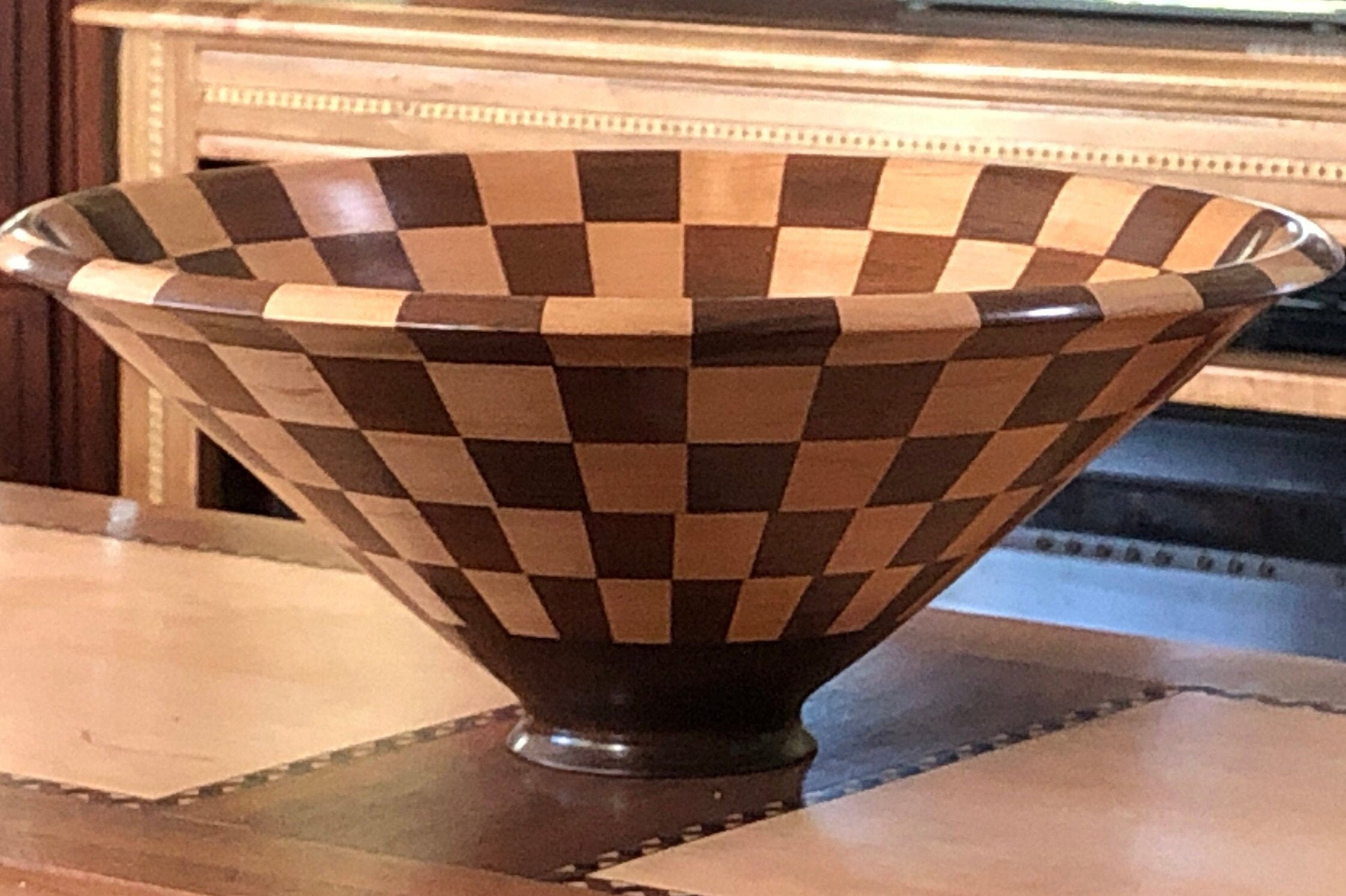Large Segmented Checkered Bowl - Etsy Canada