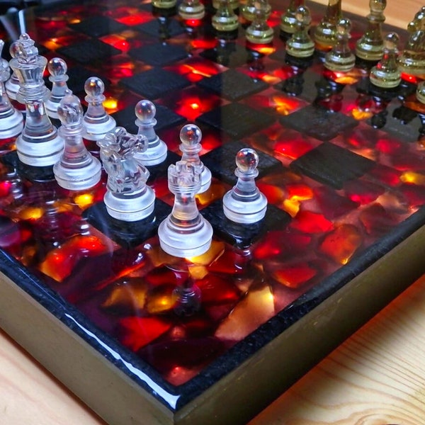 Epoxy Resin Chess Board - Etsy