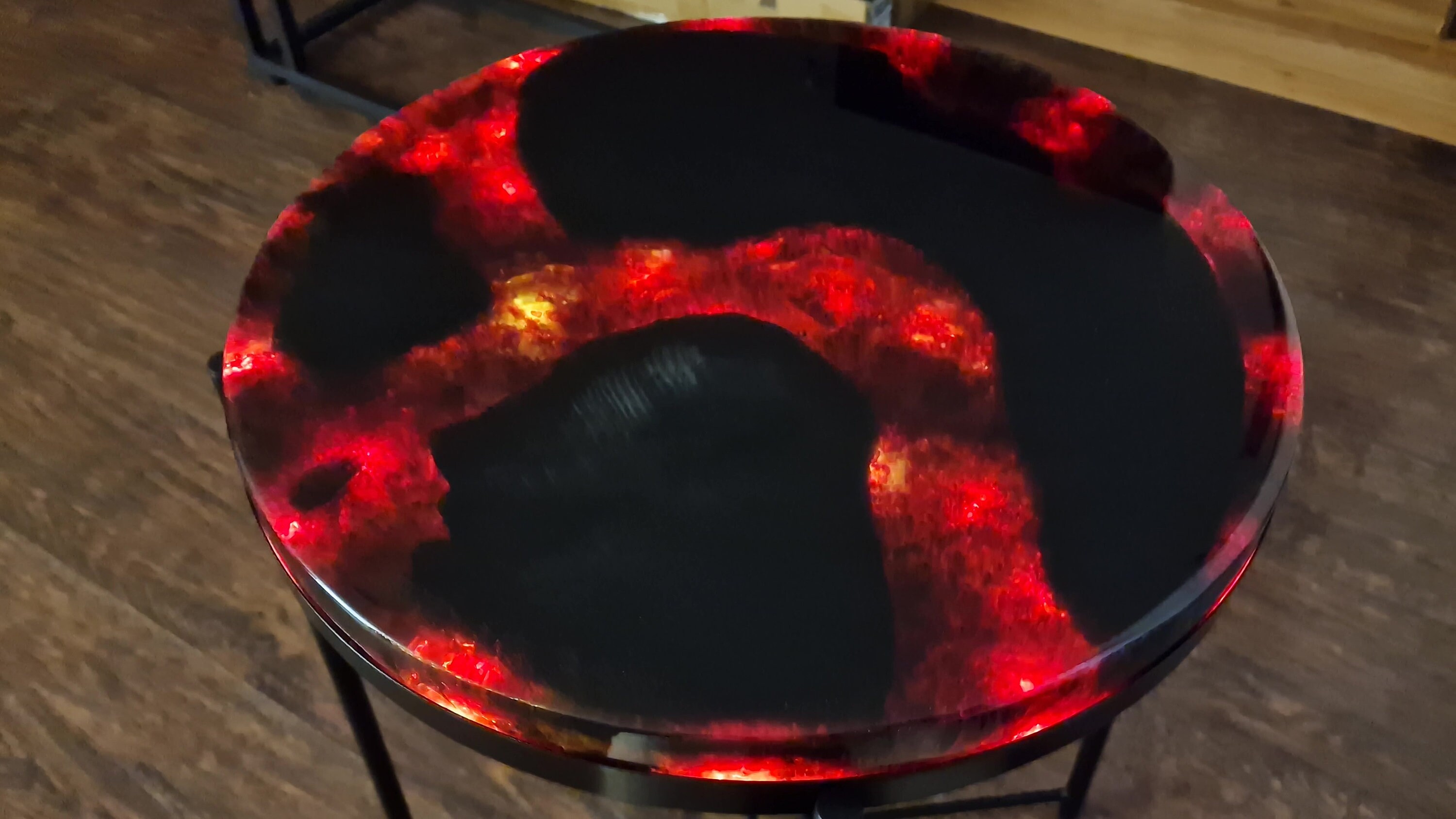 Burning Party Table of Wood and Epoxy Resin Fire Lava! - Etsy
