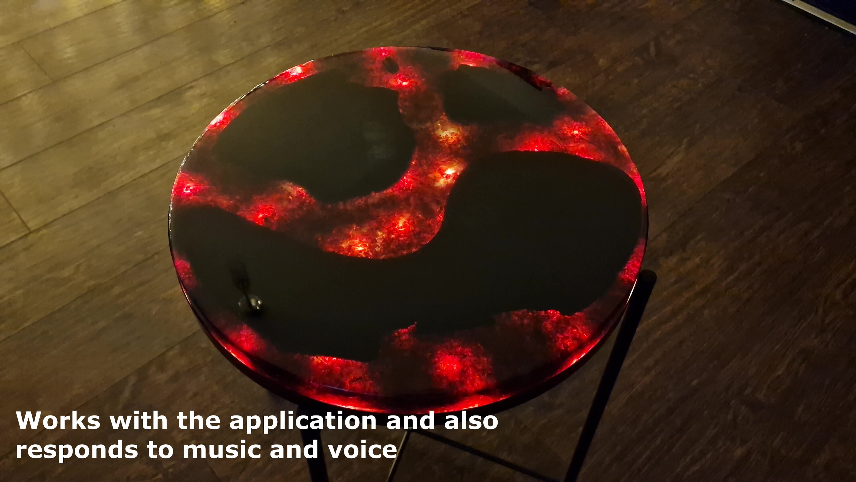 Burning Party Table of Wood and Epoxy Resin Fire Lava! - Etsy