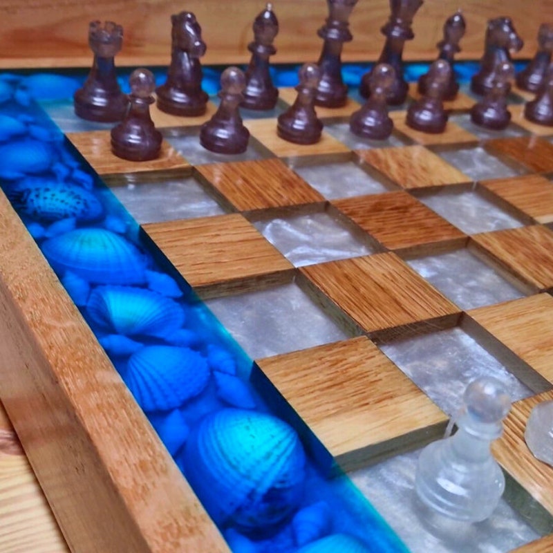 Epoxy Resin Chess Board - Etsy
