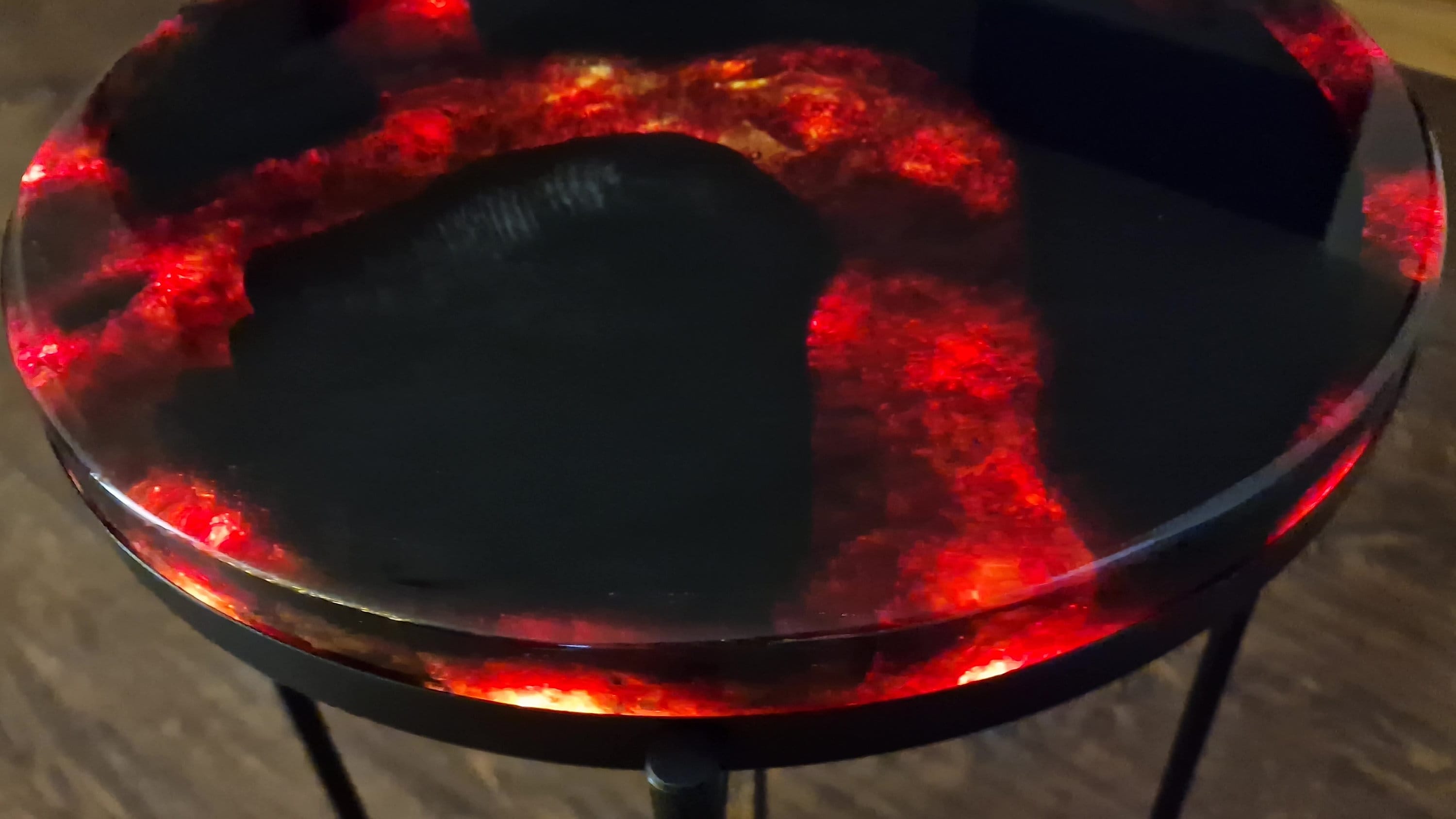 Burning Party Table of Wood and Epoxy Resin Fire Lava! - Etsy