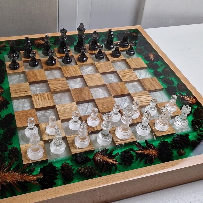 Epoxy Resin Chess Board - Etsy