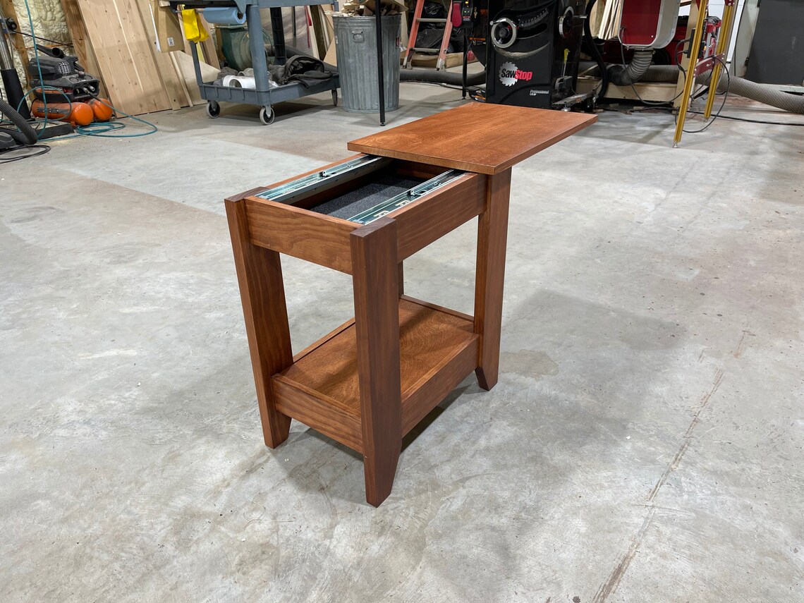 Concealment End Table hidden compartment | Etsy