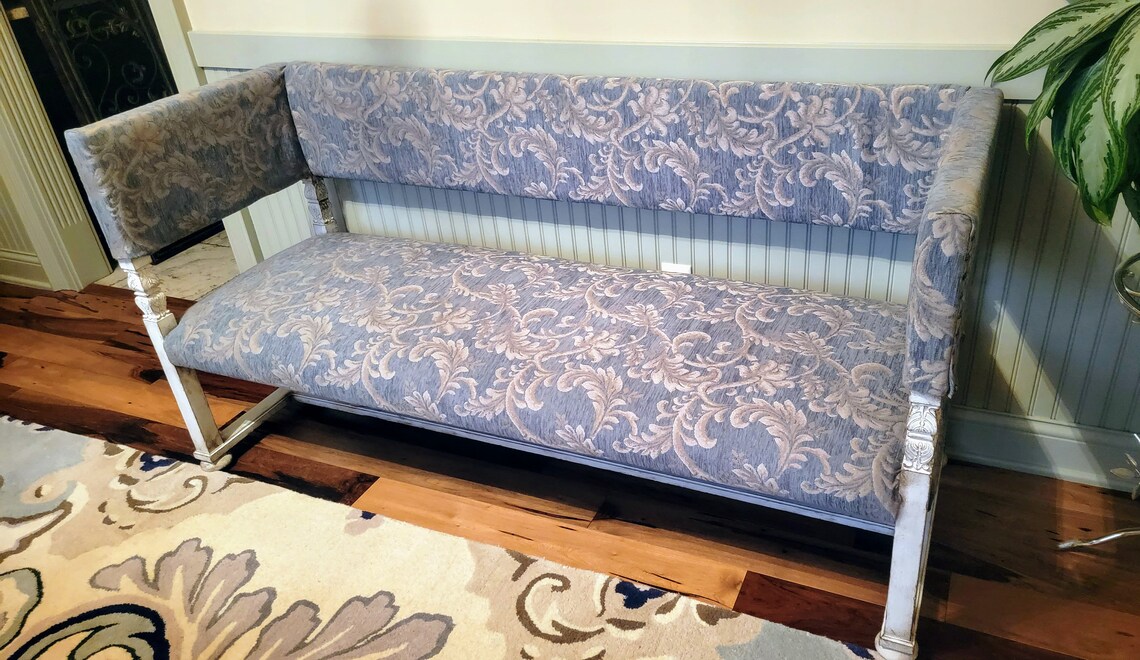 Antique Refinished and Reupholstered Bench - Etsy