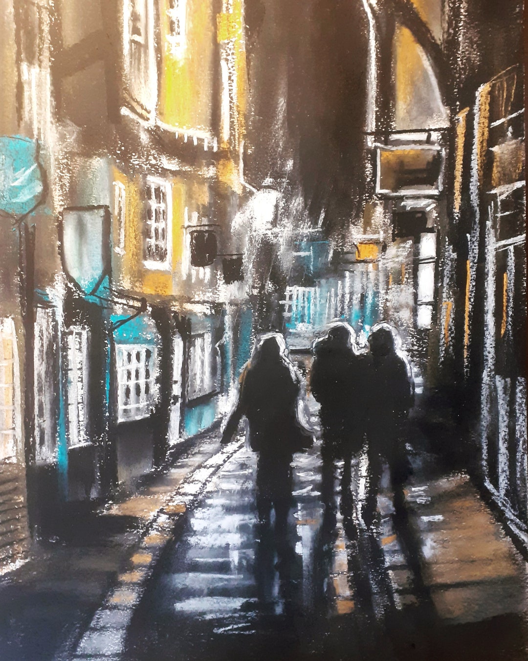 Original Signed Art by Andrew Mcadam. 'the Shambles'. Unframed, Size A3 ...