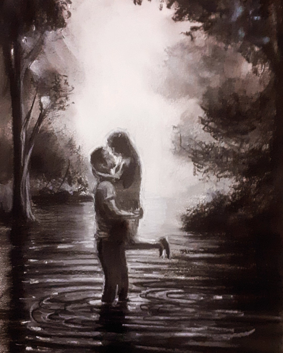 The River. Original Signed Art by Andrew Mcadam. Unframed, Size A3. - Etsy