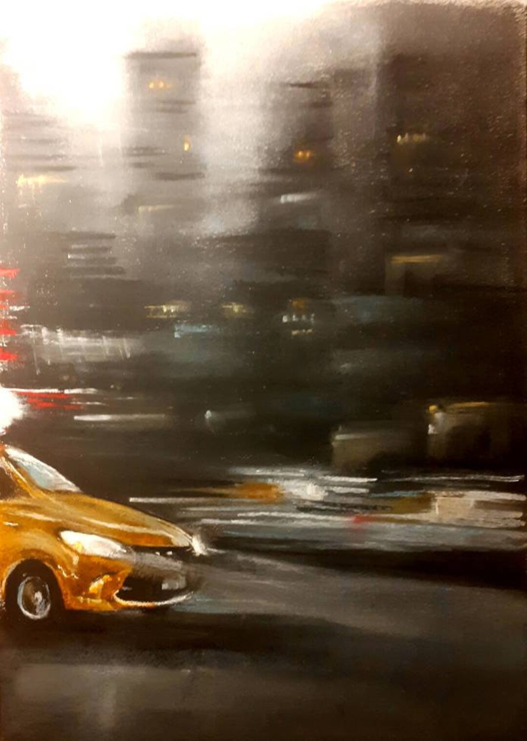 Original Signed Charcoal and Pastel Art by Andrew Mcadam. 'new York ...