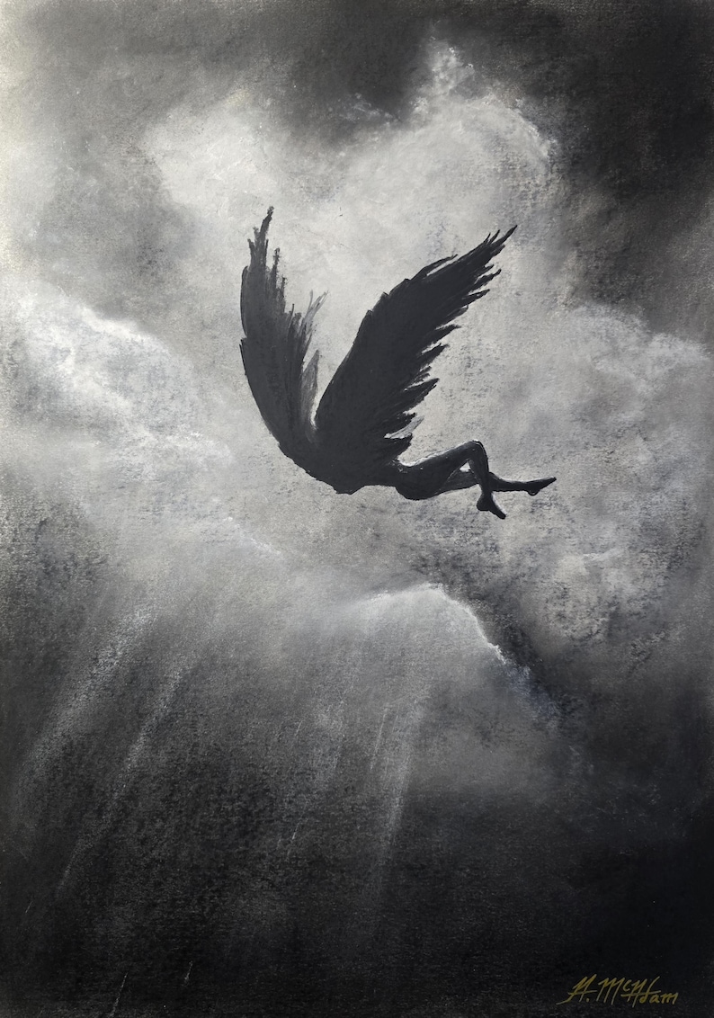 Broken Wings. Professional Quality Hand Signed Fine Art Print. Original ...
