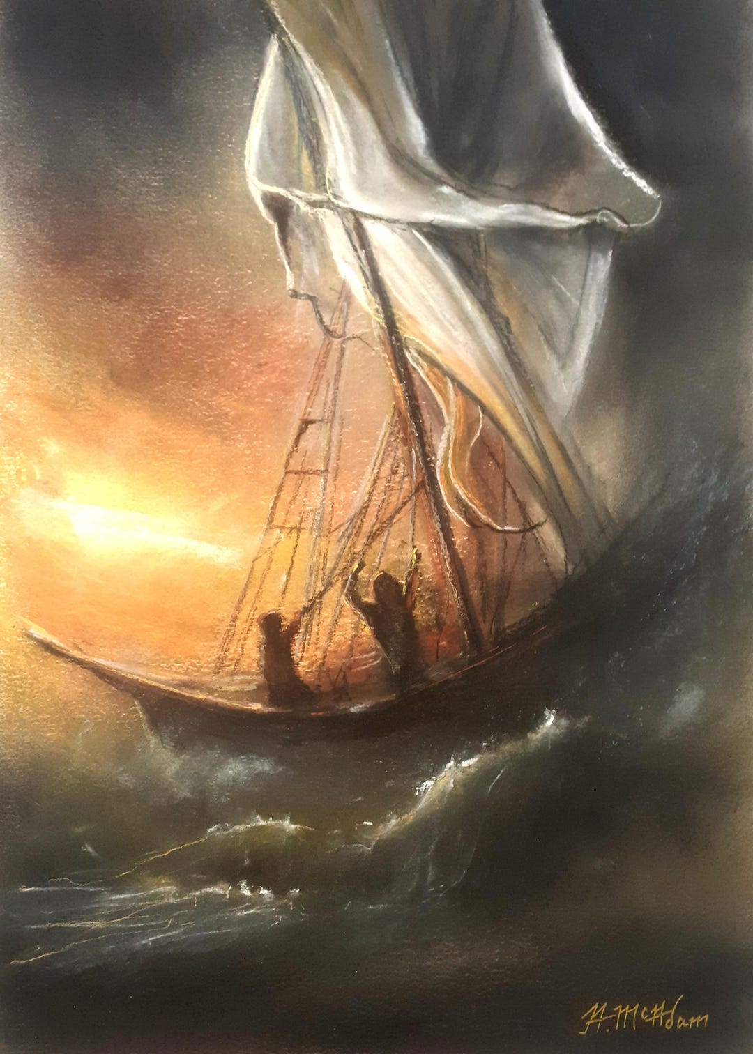 Losing Grip. Original Signed Art by Andrew Mcadam. Unframed, Size A3 ...