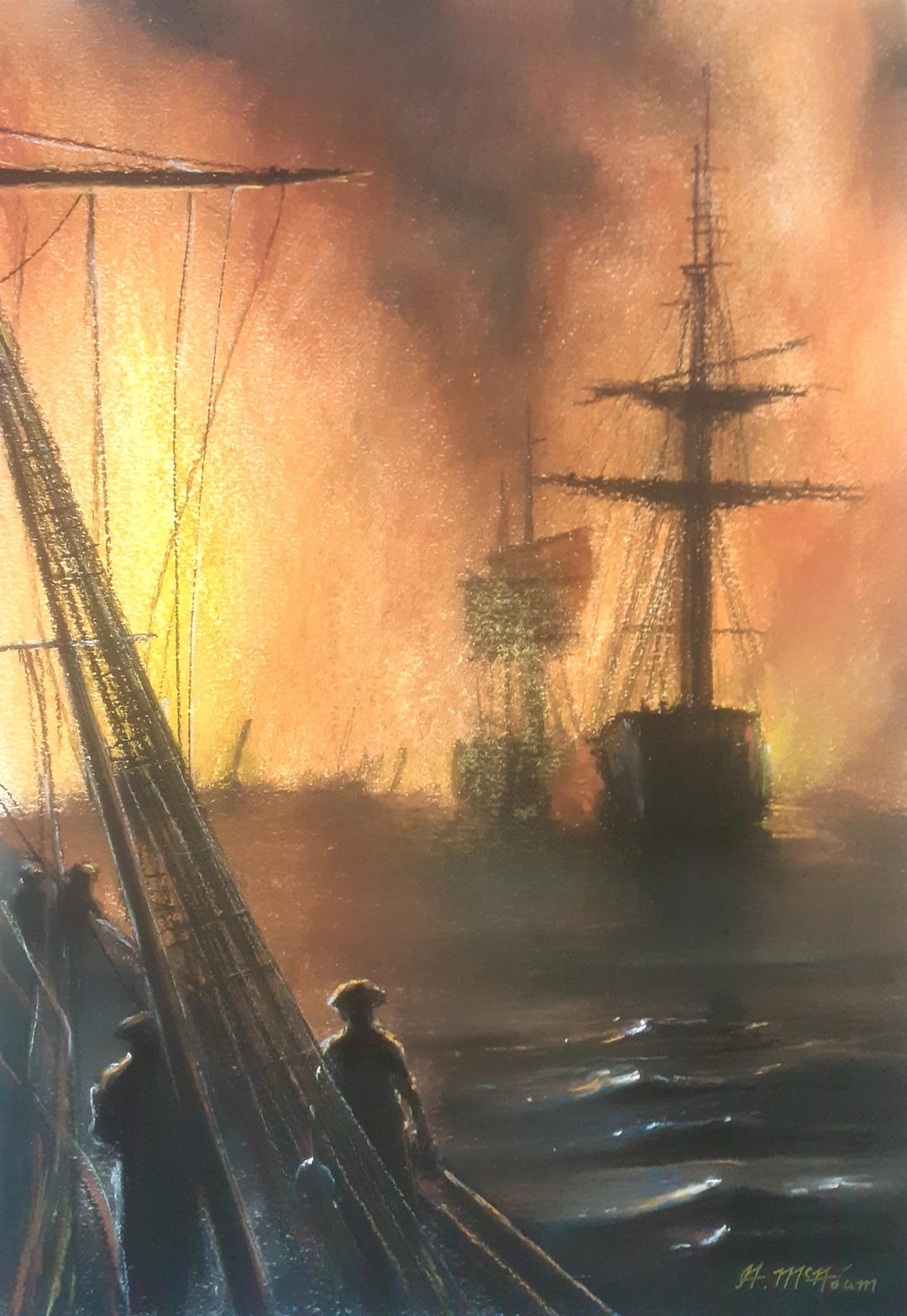 End of Battle. Original Signed Art by Andrew Mcadam. Unframed, Size A3 ...