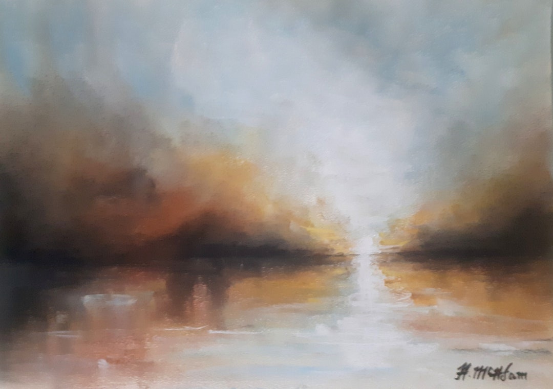 Impression of a Sunrise. Original Signed Art by Andrew Mcadam. Unframed ...