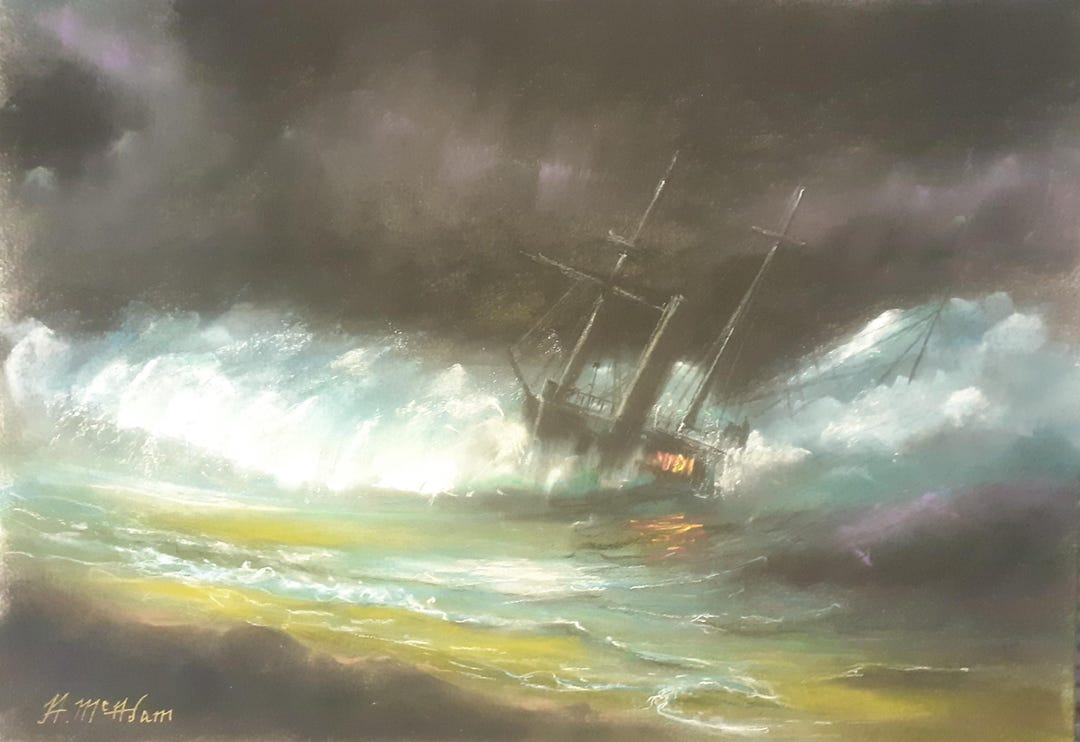 The S.S. Arctic. Original Signed Seascape Art by Andrew Mcadam ...