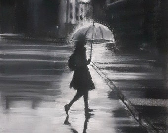 Original Signed Wet Charcoal and Pastel Art by Andrew Mcadam. - Etsy