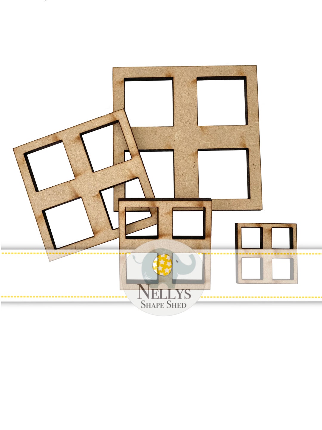 Square Window Craft Shapes, Fairy Windows, MDF Shapes, Wooden Blanks ...