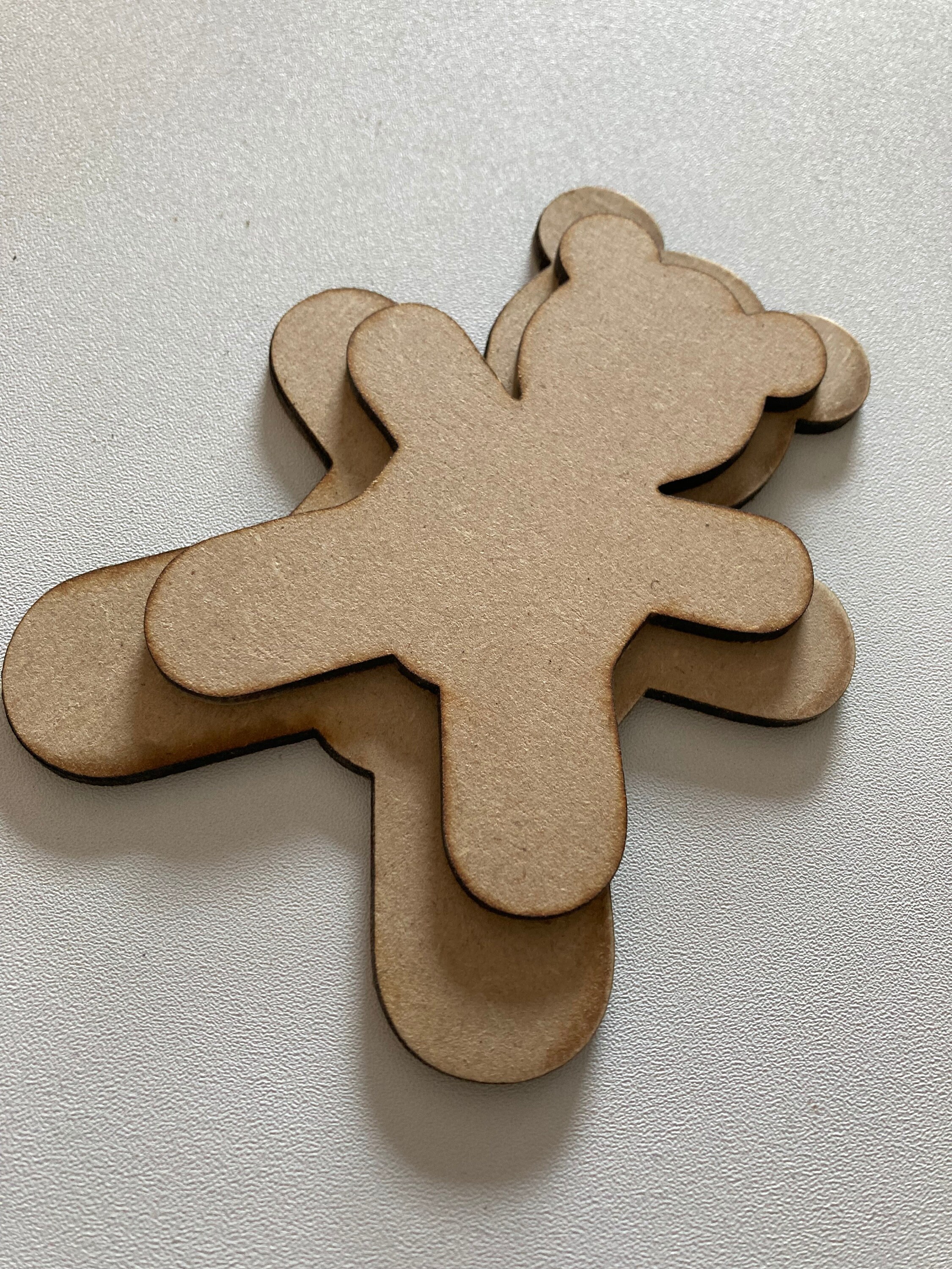 Teddy MDF shapes Craft shapes Wooden Blanks Craft | Etsy