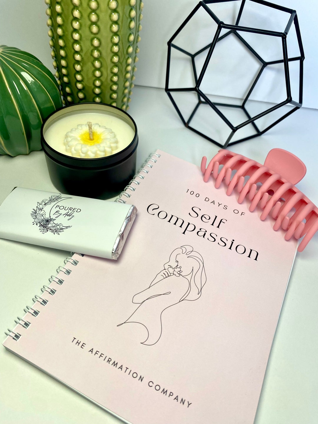 Self Compassion Self Care Gift Box // 100 Days Journal, Compassion ...