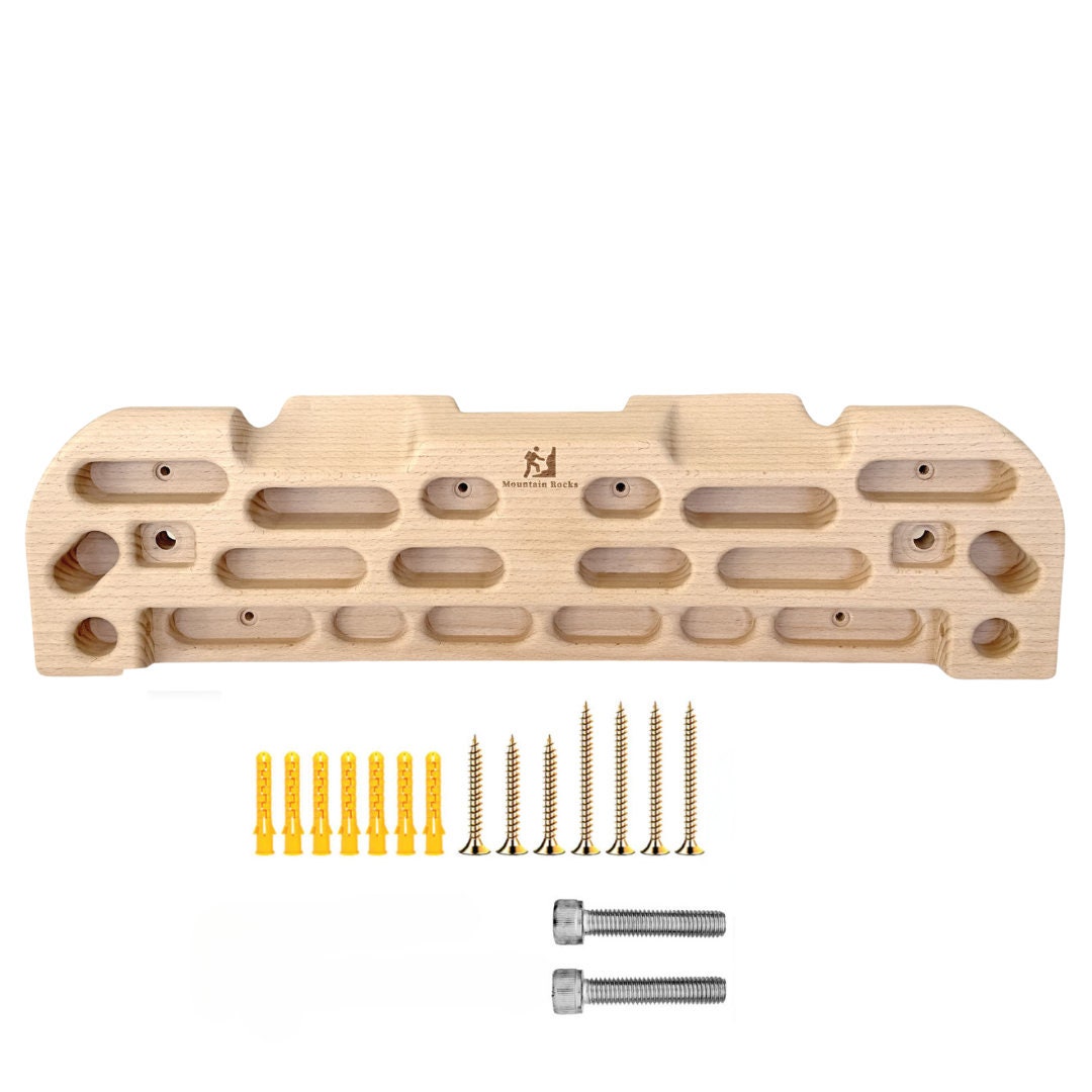 Premium Wooden Rock Climbing Hangboard Wildwood 2100- Smooth Edges ...