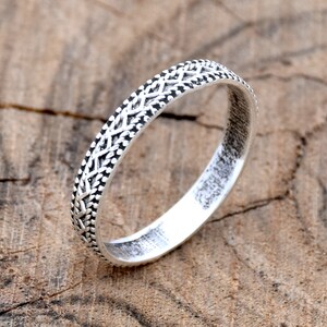 Narrow Silver Thumb Ring, 925 Sterling Silver Rings Men Women, Thin ...